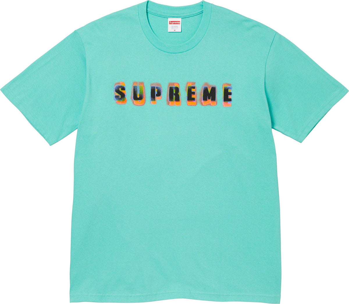 Supreme Stencil Tee Teal – BASEMENT_HK